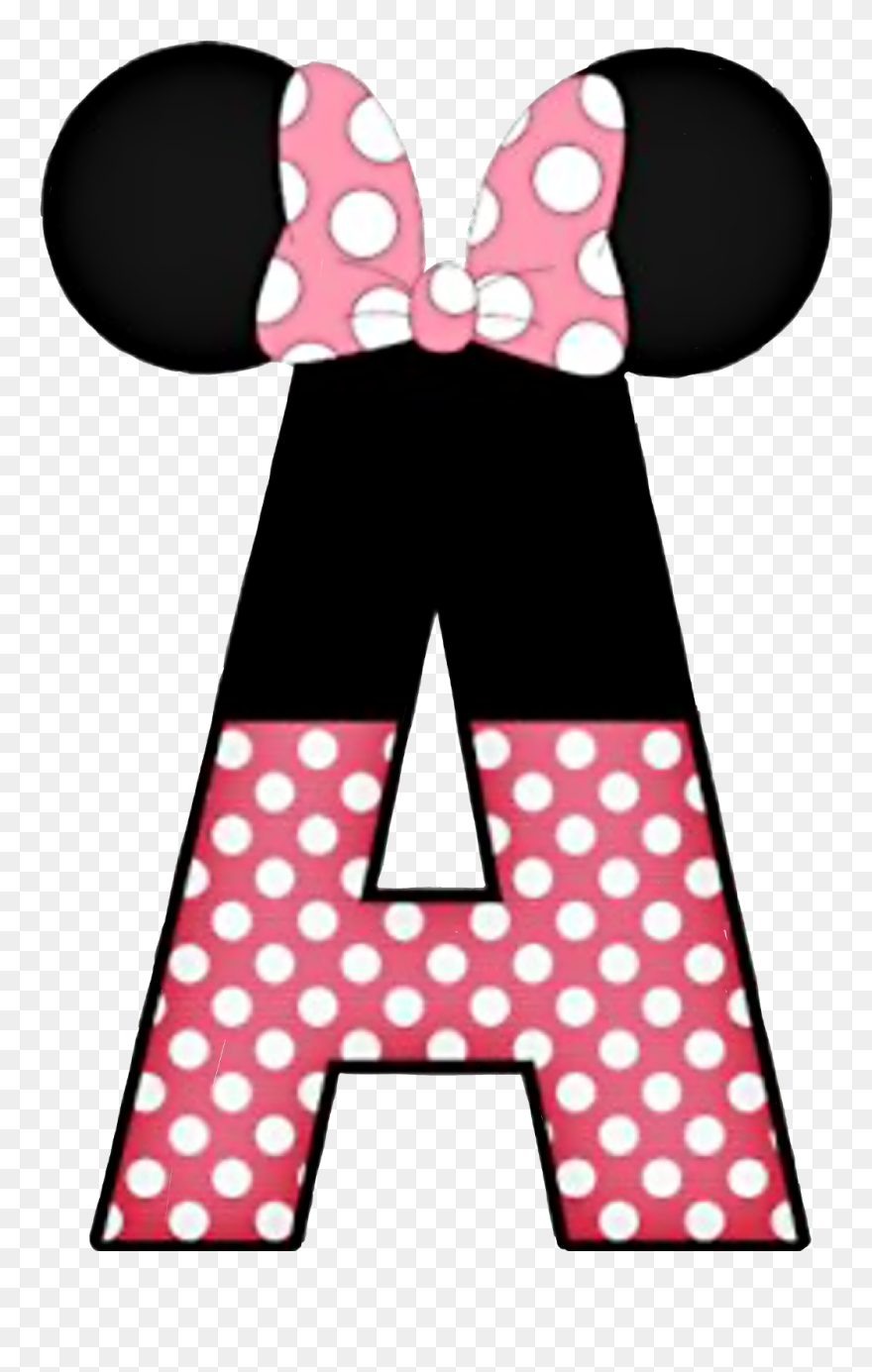 Download #minniemouse #letters - Pink Minnie Mouse Letters Clipart ...