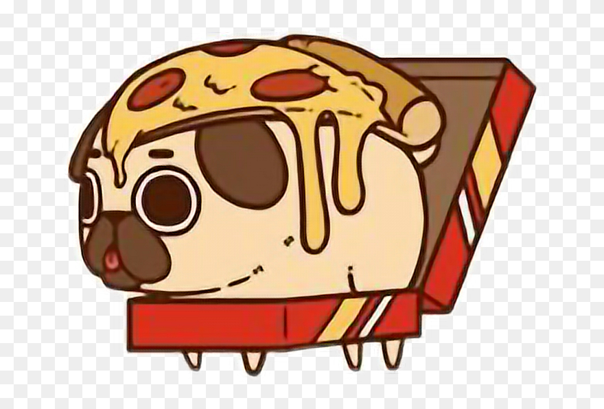 Download Cute Kawaii Pug Chibi Food Pizzafreetoedit - Kawaii Pugs ...