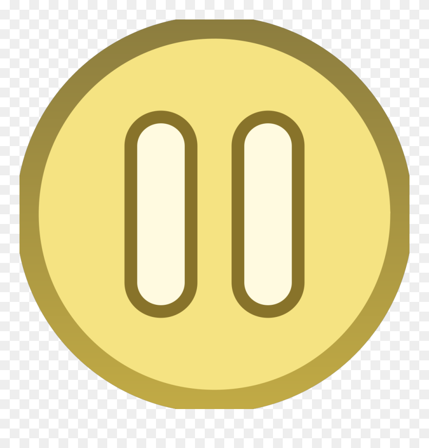 Gold Brown Plain Pause Button Icon Svg Clip Arts - Elefant - Png ...