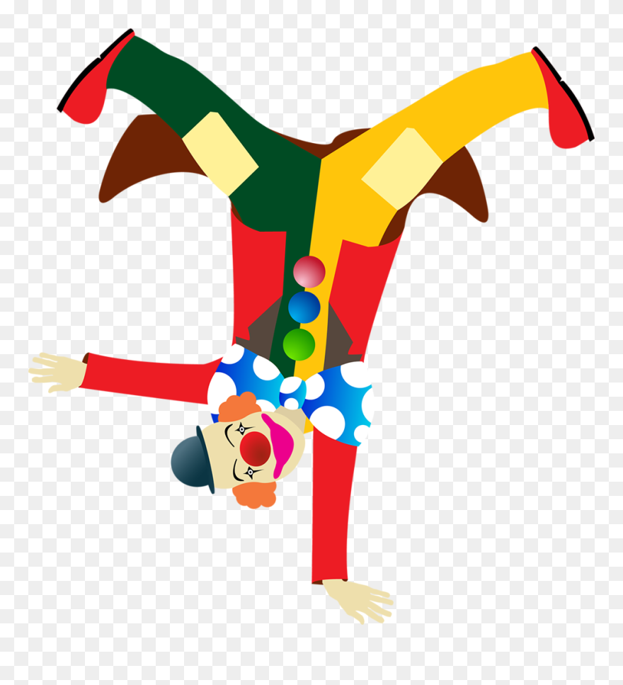 Clown Png Clip Art - Clown Doing Handstand Transparent Png (#5681255 ...