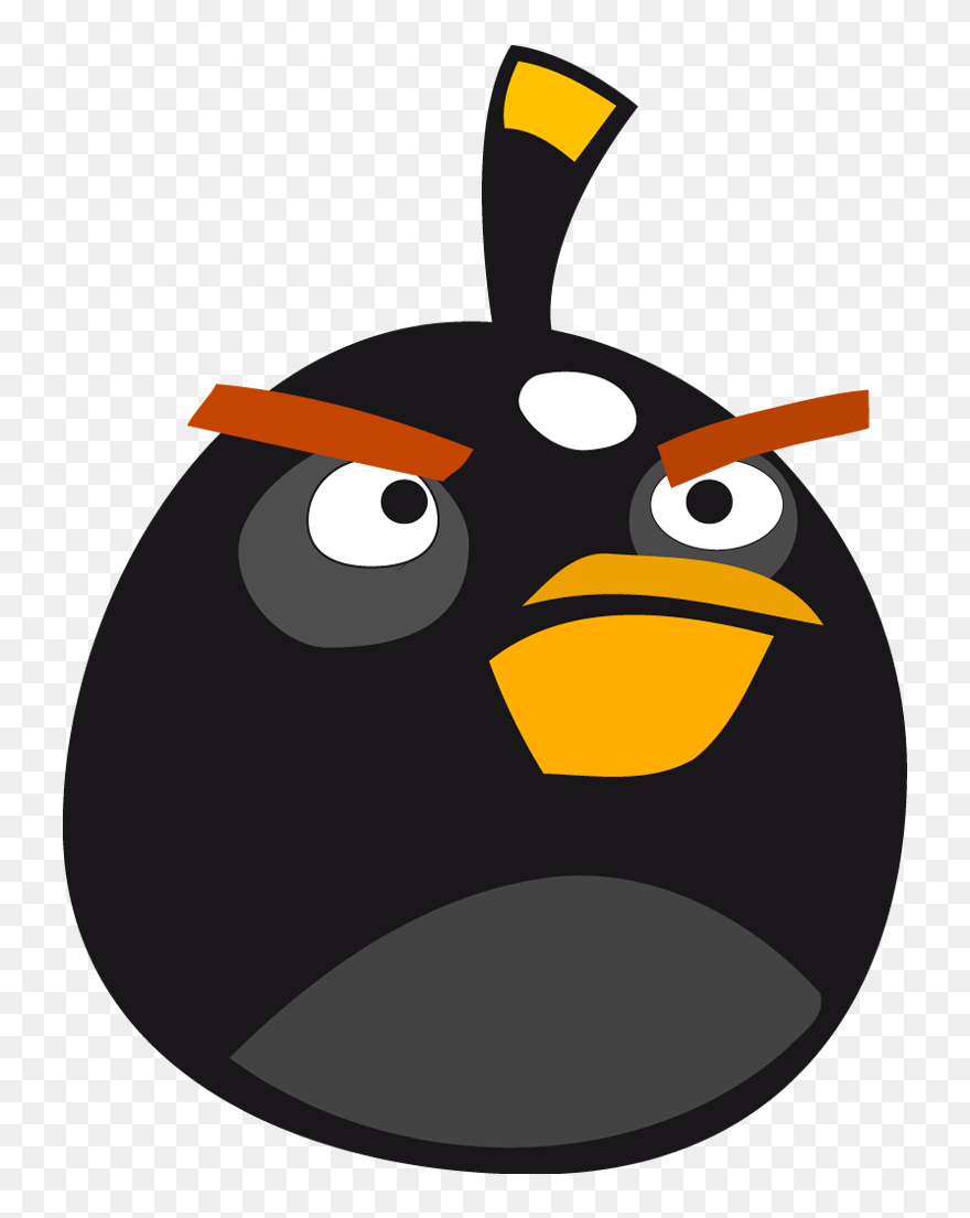 Angry-birds - Black Angry Birds Bomb Clipart (#5684193) - PinClipart