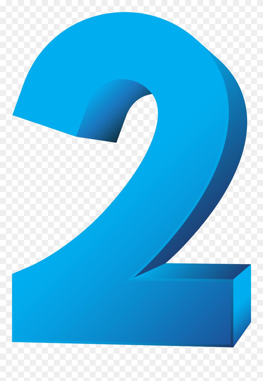 Download Number 2 Clipart Blue, Number 2 Blue Transparent Free - Two ...