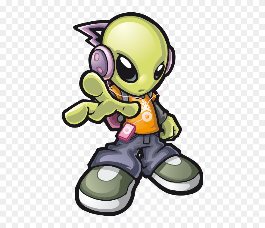 Vector Alien Hip Hop - Alien Dj Png Clipart (#5698752) - PinClipart