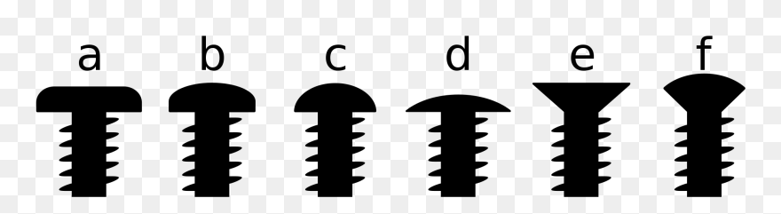 Screw Head Types - Types Of Screw Heads Uk Clipart (#572553) - PinClipart