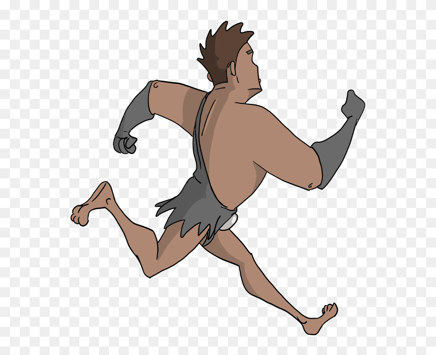 Download Running Cave Man Animation Clipart , Png Download - Animated ...