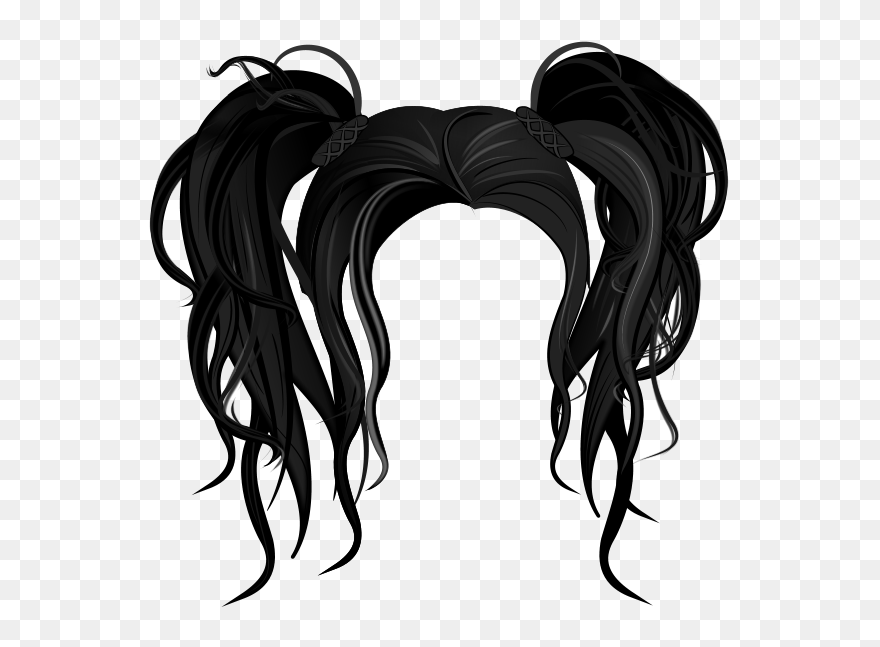 Download Transparent Hair Clipart Transparent - Black Hair Drawing ...