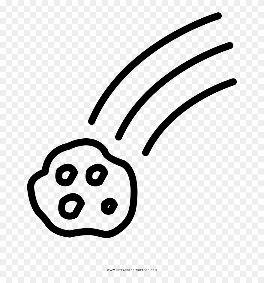 Falling Meteorite Coloring Page Vector Graphics- - Meteoriter Coloring ...