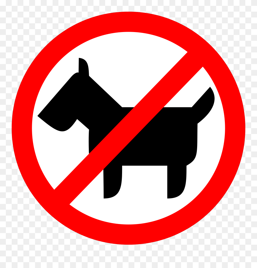No Dogs Round Sign Vector Image - No Animals Clipart - Png Download ...