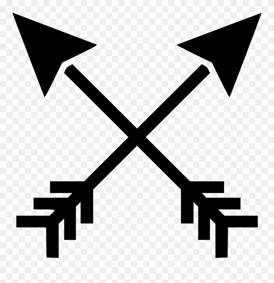 Arrow Arrows Archery Navigation - Bow And Arrow Outline Clipart ...