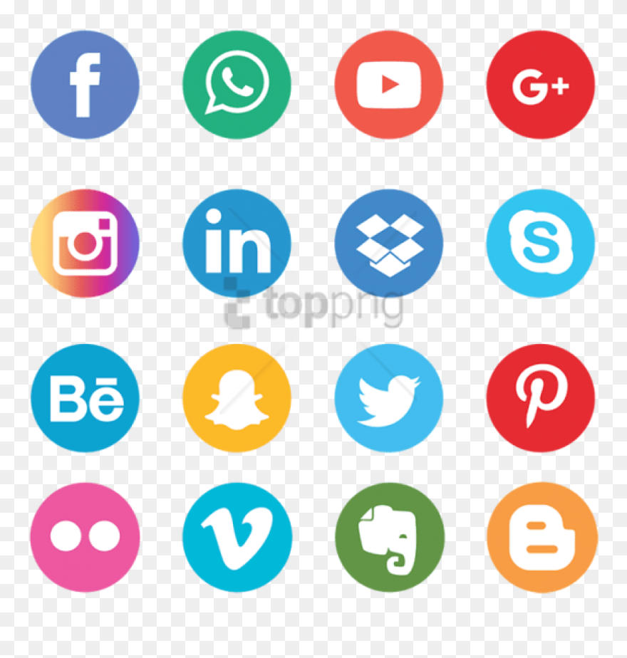 Download Vector Social Media Png Clipart (#5743943) - PinClipart