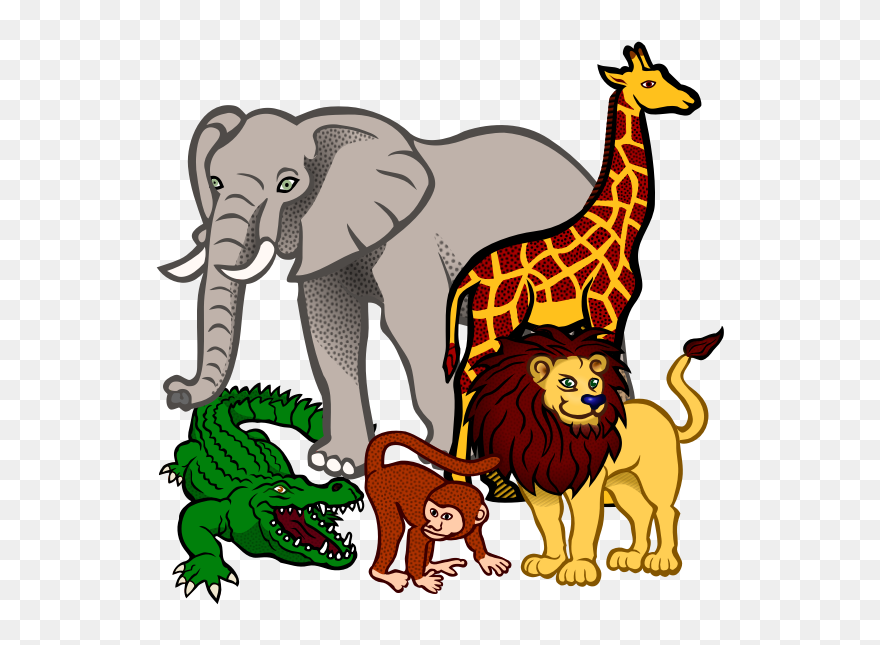 Download African Animals Vector Illustration - Transparent African ...