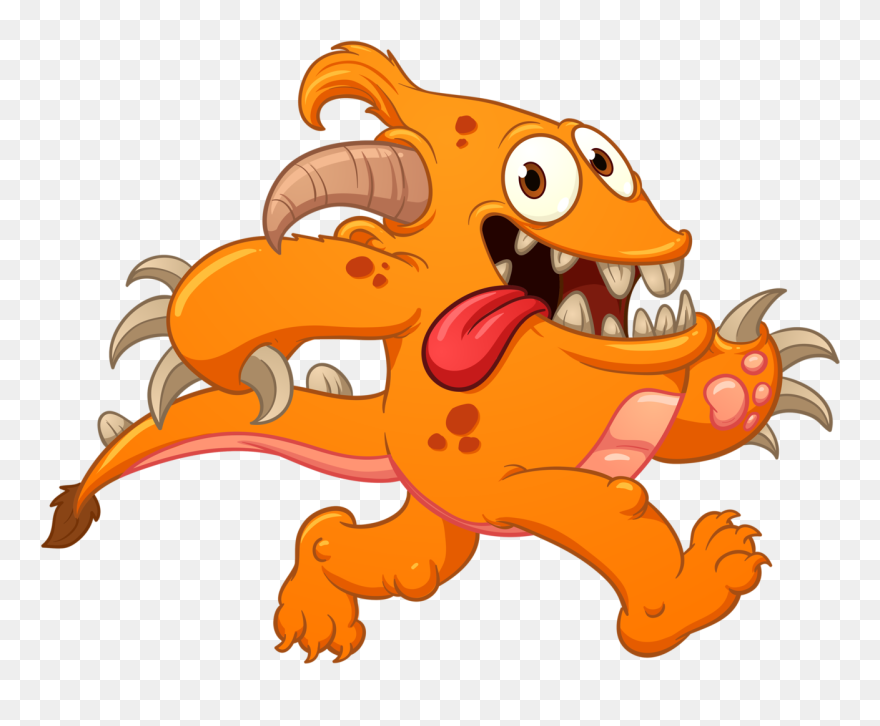 Crazy Cartoon Monster Running Clipart (#5771895) - PinClipart