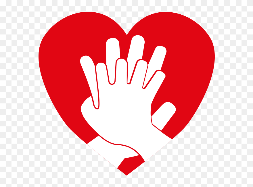 Hands Around Heart Clipart Vector Black And White Download - Png ...