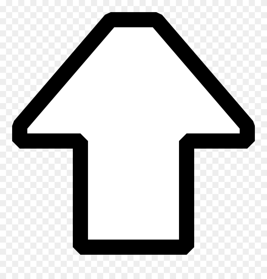 Up Arrow Hollow Outline Svg Clip Arts - Up Arrow Clip Art - Png ...