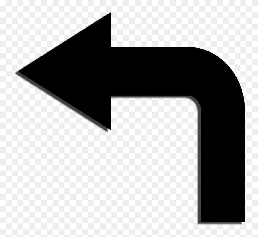 Transparent Black Arrow Clipart - Around The Corner Arrow - Png ...