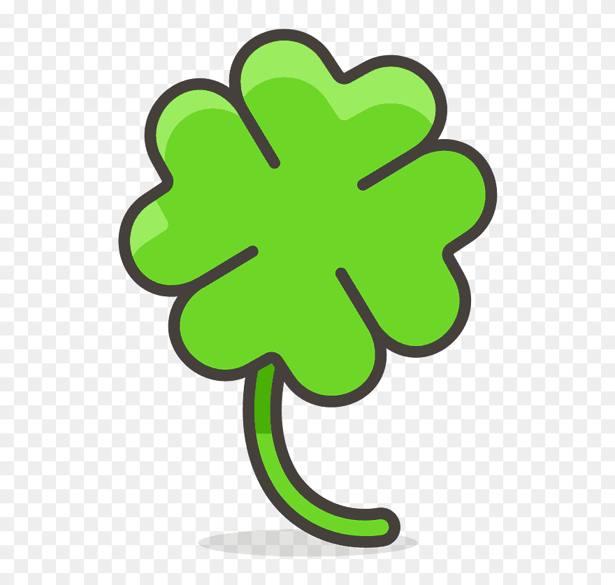 Four Leaf Clover Emoji Clipart - Clover Emoji - Png Download (#5775187 ...