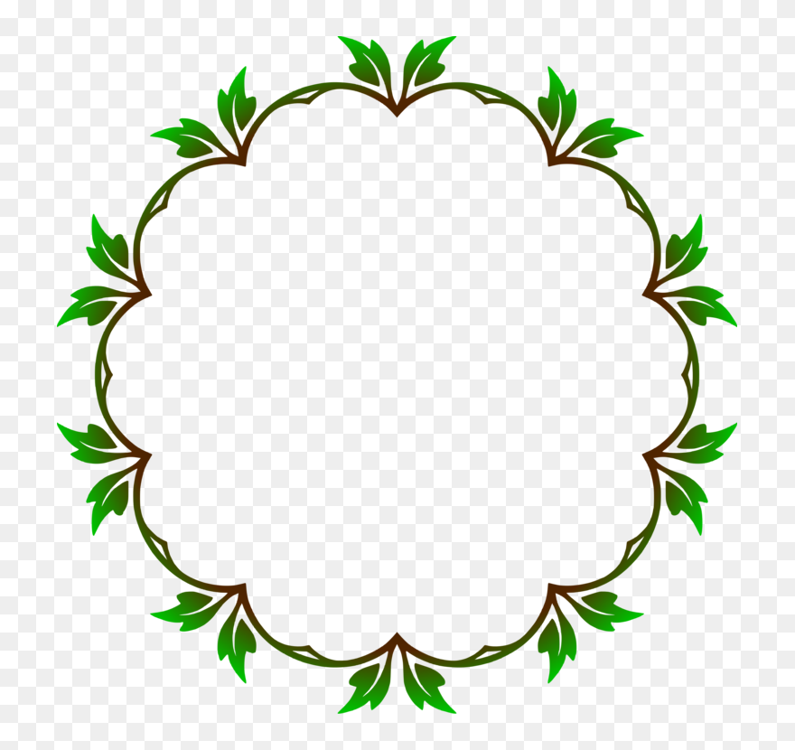 Plant,flora,leaf - Circle Design Patterns Flower Clipart (#5775415 ...