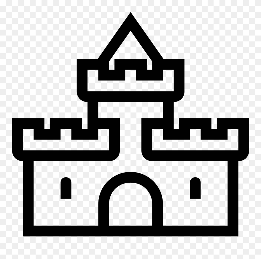 Download Clipart Castle Black And White - Castle Icon Transparent ...