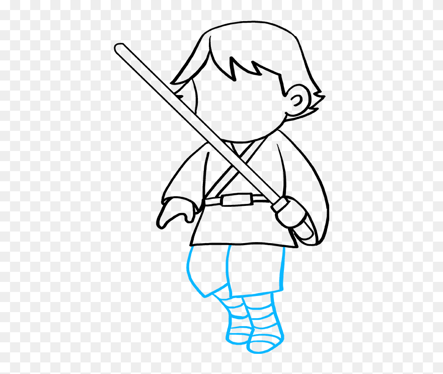 How To Draw Luke Skywalker - Easy To Draw Luke Skywalker Clipart ...