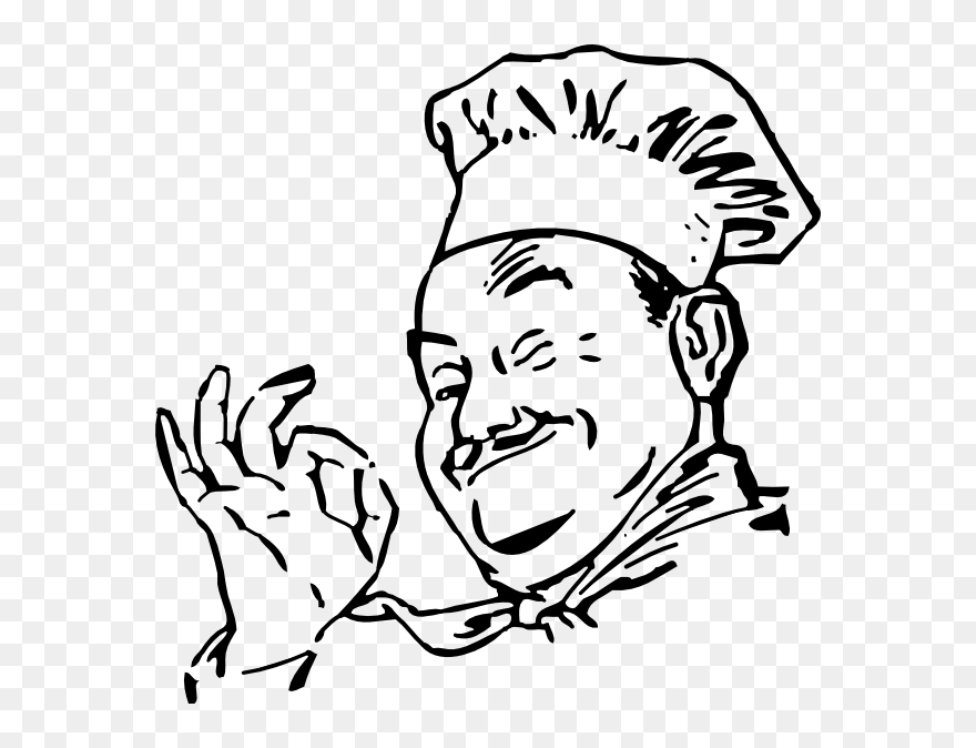 Chef Line Art Clipart (#5793944) - PinClipart