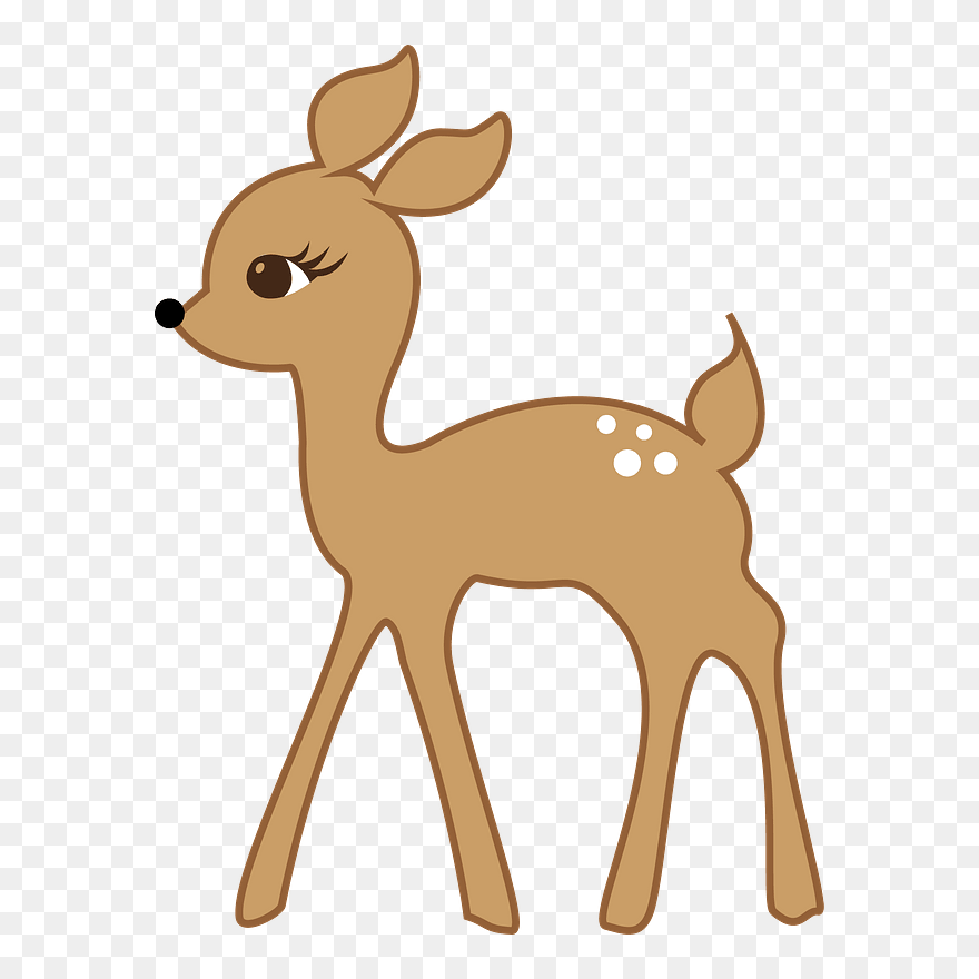 Walking Deer Clipart - Cartoon Roe Deer - Png Download (#5794343 ...