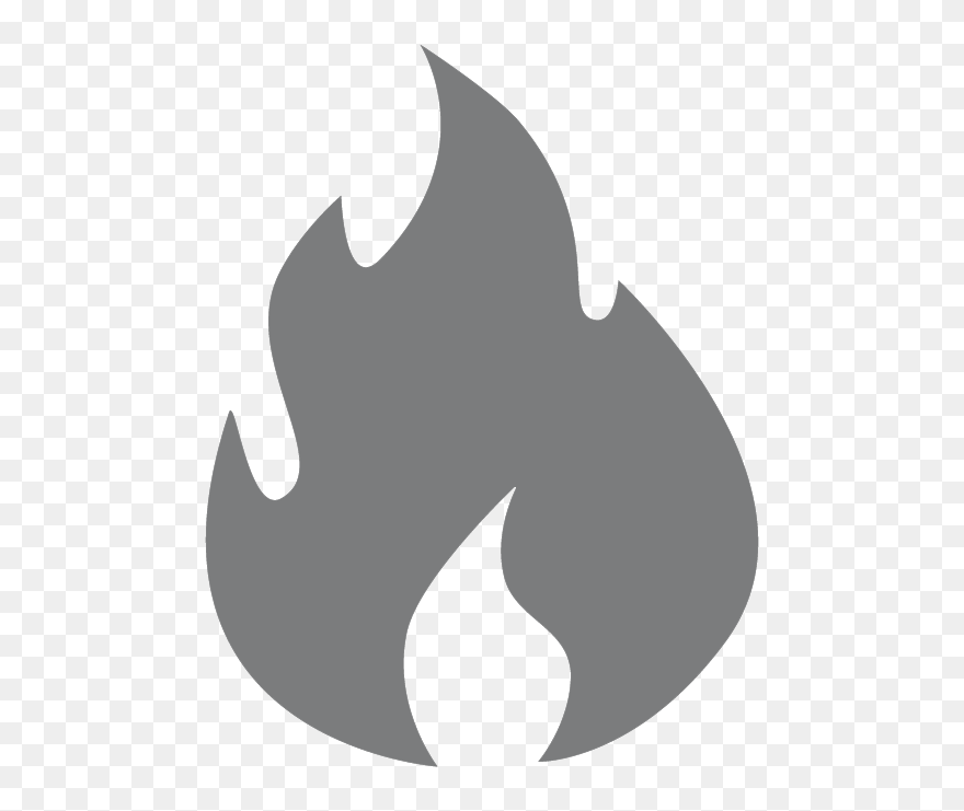 Fire Icon Fixed - Fire Png Icon Grey Clipart (#5794549) - PinClipart