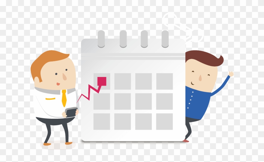 Share And Sync Calendars With Your Team Friends Family Cartoon