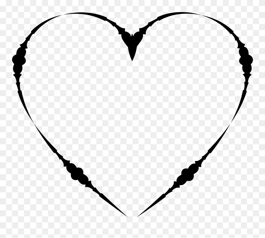 Valentine"s Clipart Divider - Heart Drawing Frame Png Transparent Png ...
