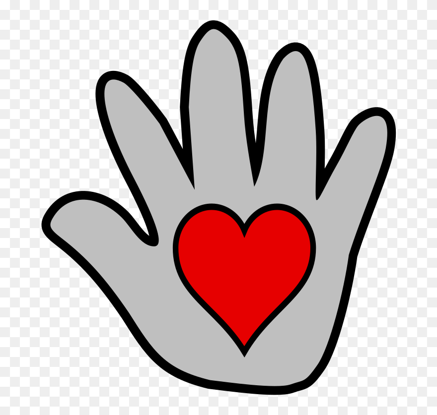 Handprint Heart Clipart