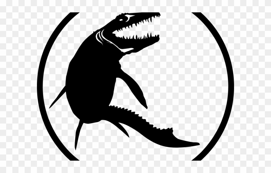 Jurassic World Clipart Black And White - Jurassic World Mosasaurus ...