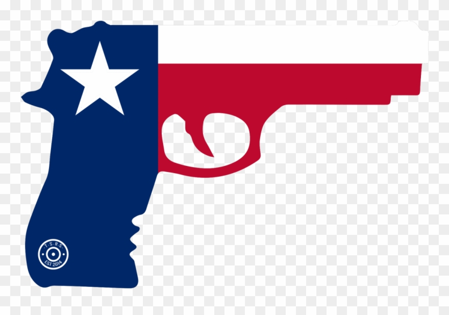 State Of Texas Gun Window Decal - Texas Flag And Gun Clipart (#629304 ...