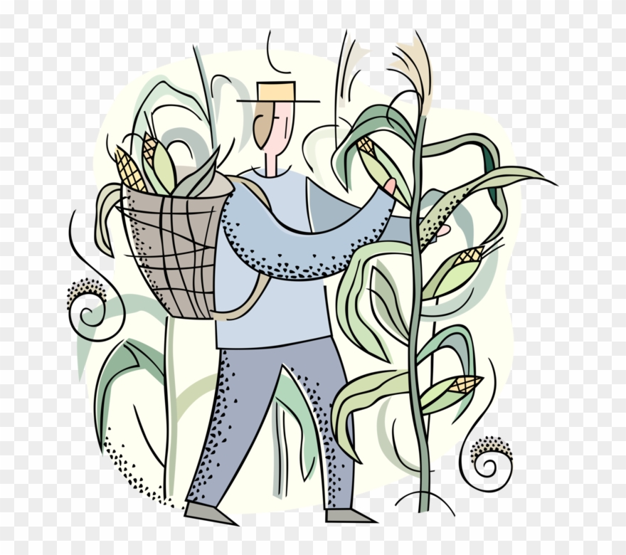 Farmers Clipart Farmer Harvesting Crop - Clip Art - Png Download ...
