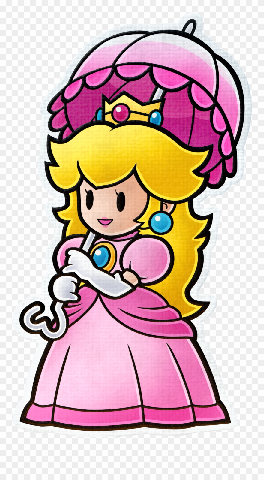 Princess Peach - Paper Mario Color Splash Characters Clipart (#653749 ...