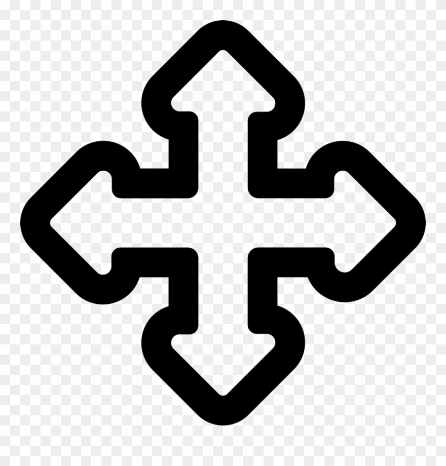 Png File - Four Arrow Cursor White Clipart (#676323) - PinClipart