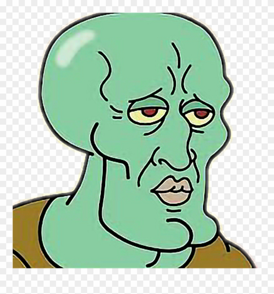 Handsome Squidward Face Template