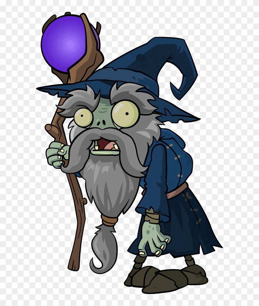 Dark Wizard Png - Plants Vs Zombies Zombie Merlin Clipart (#72536 ...