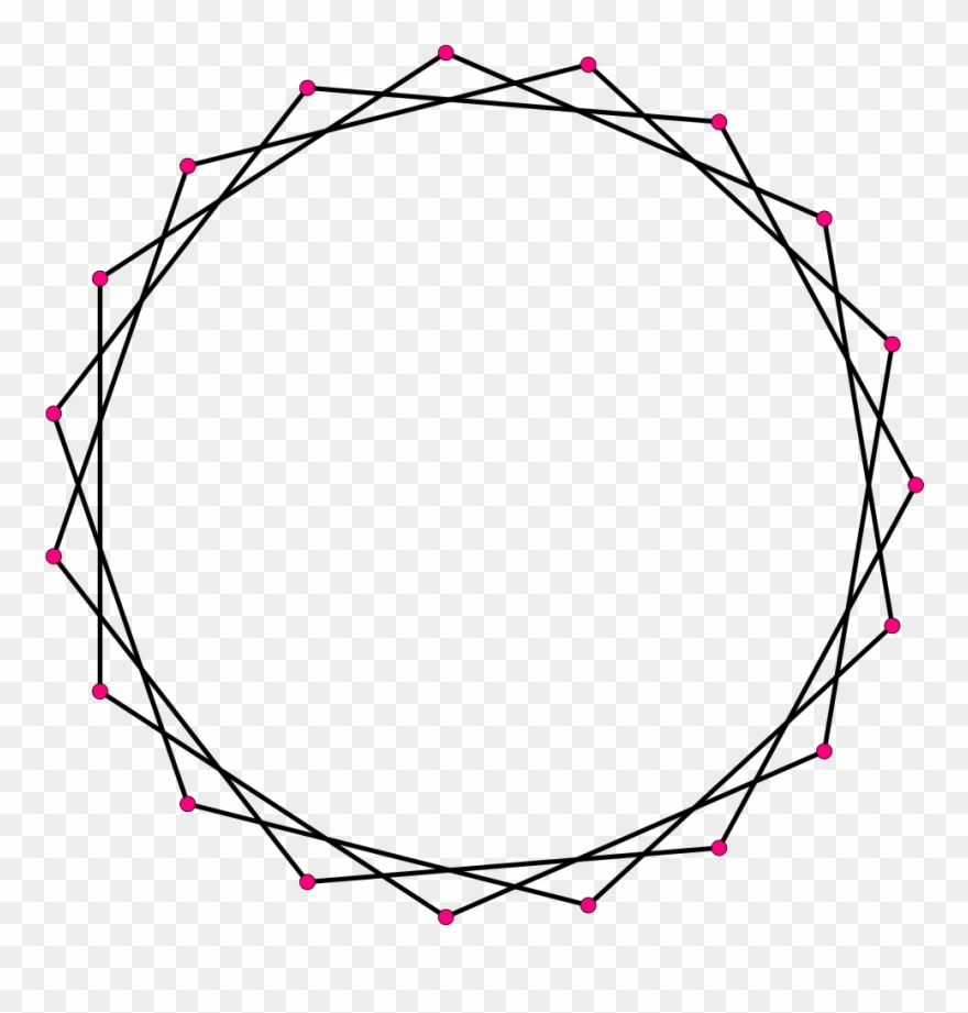 Regular Star Polygon 19-3 - Star Polygon 16 3 Clipart (#710485 ...