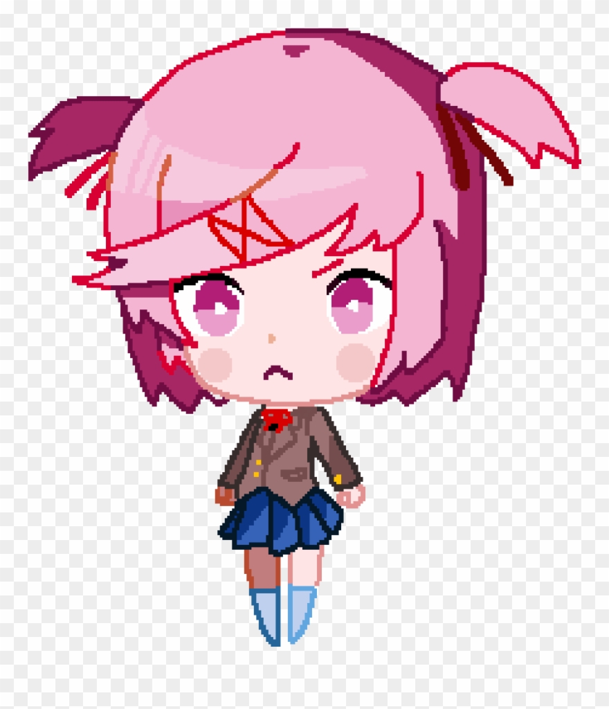 Download Pixilart Natsuki Chibi Minigame By Stormtium - Doki Doki ...