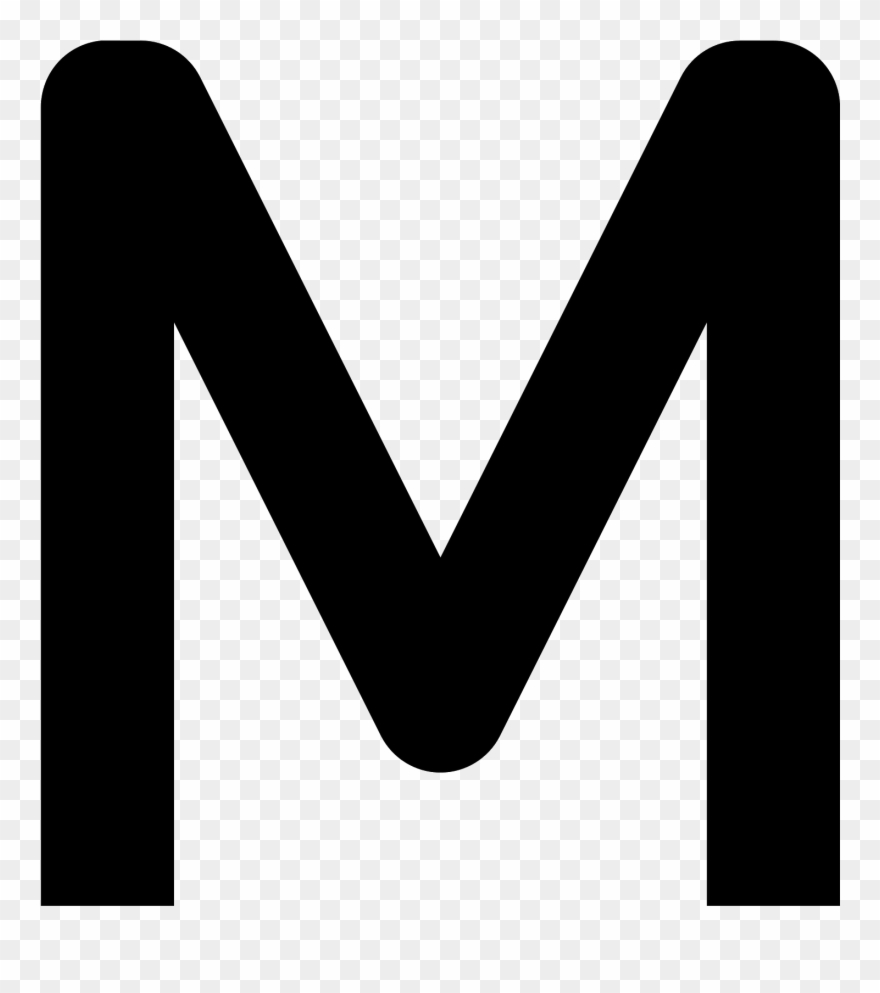 Download M Icon - Capital M Black Clipart (#714699) - PinClipart