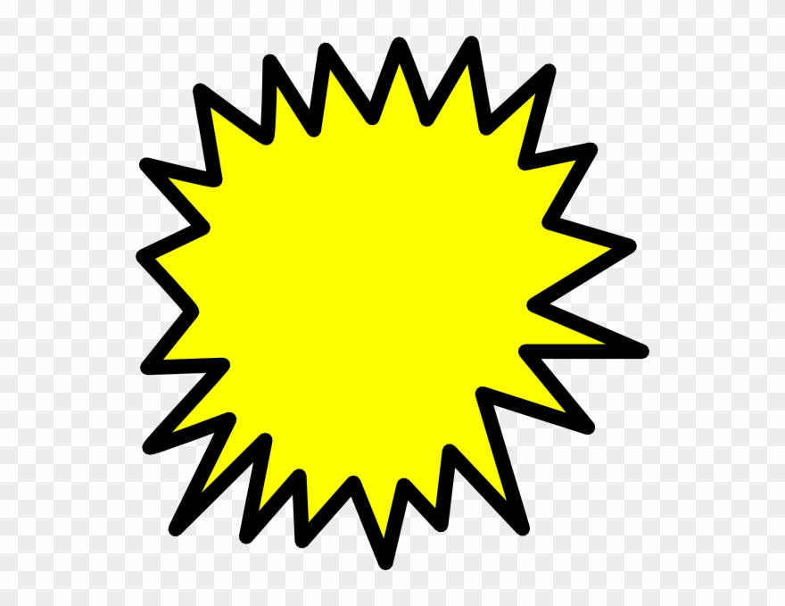 Clip Arts Related To - Yellow Starburst Clip Art - Png Download ...