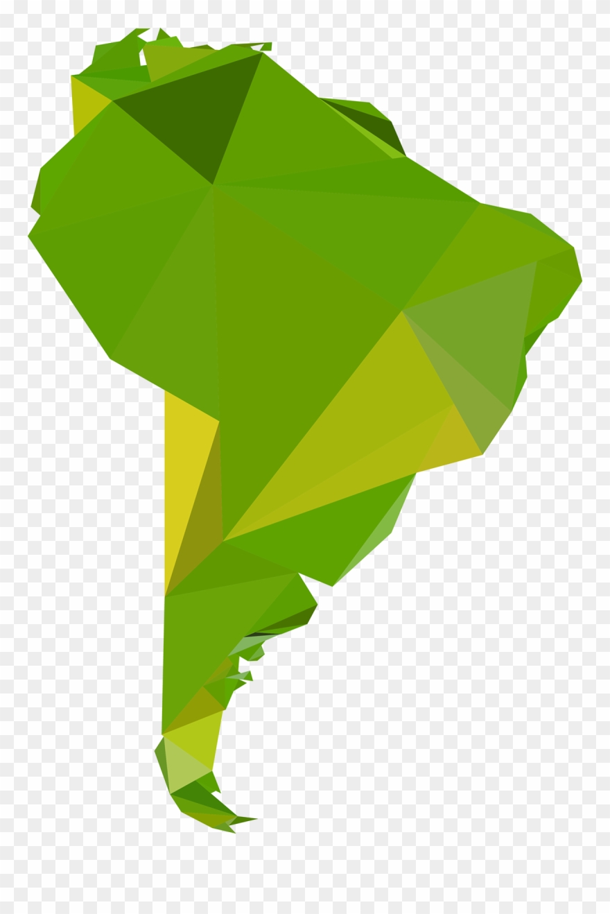 Download Map Of South America Vector In The Form Of Low Poly - Graphic ...