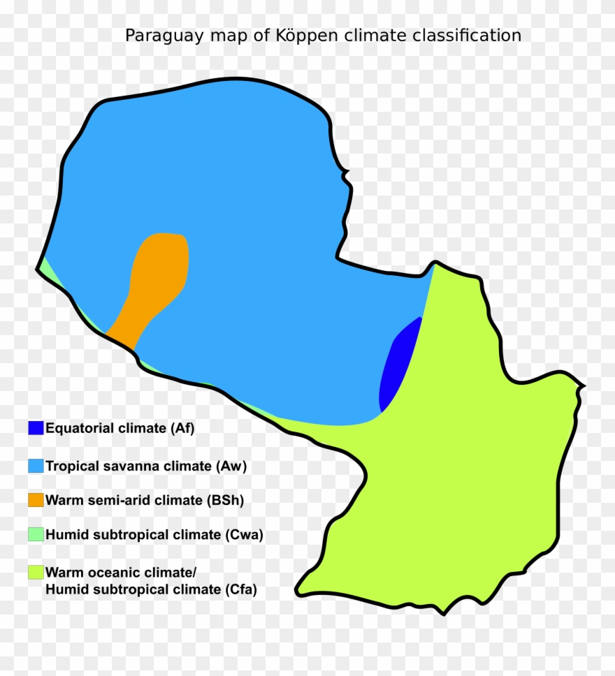 Latin America - Climate Map Of Paraguay Clipart (#754826) - PinClipart