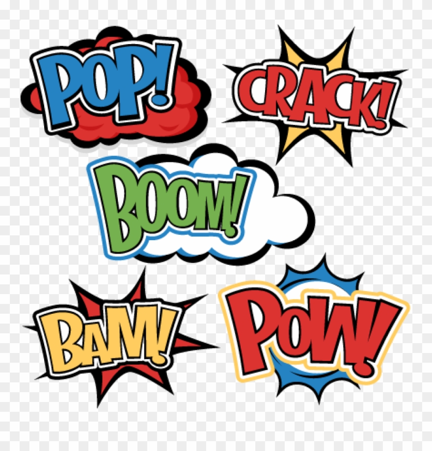 Word Clipart Superhero - Super Hero Words Clip Art - Png Download ...
