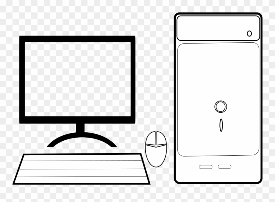 Download Computer Parts S Clipart Computer Mouse Computer - Outline Of ...
