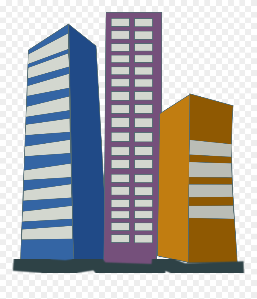 Clip Art Freeuse Stock Buildings Vector Office Block - High Rise ...