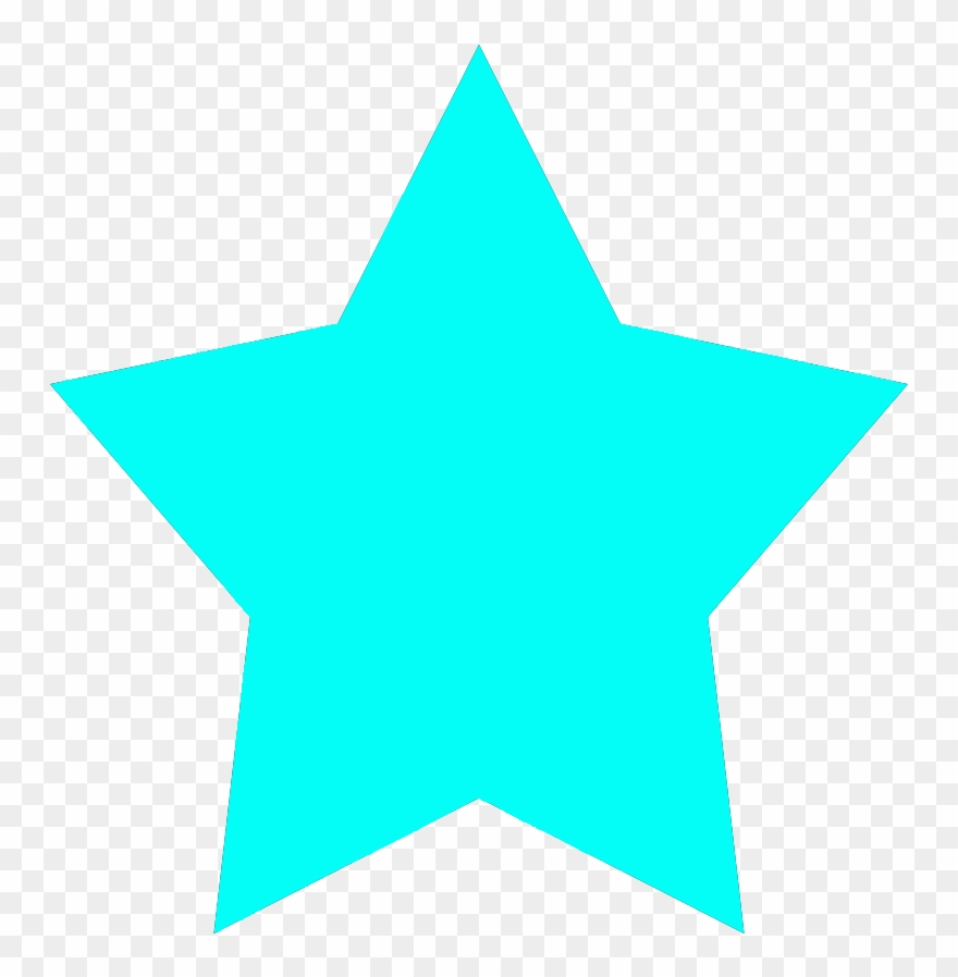 Pink Star, Light Blue Star - Draw A Large Star Clipart (#84856 ...