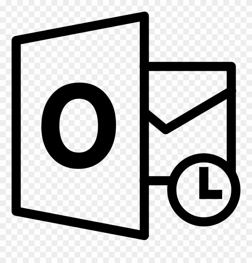Download Microsoft Outlook Icon - Microsoft Outlook Icon Black Clipart ...