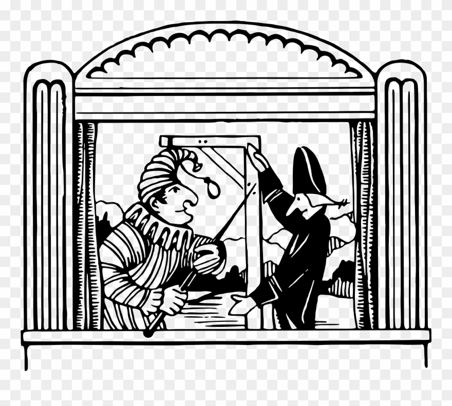 Big Image - Puppet Show Clipart Black And White - Png Download (#87843 ...