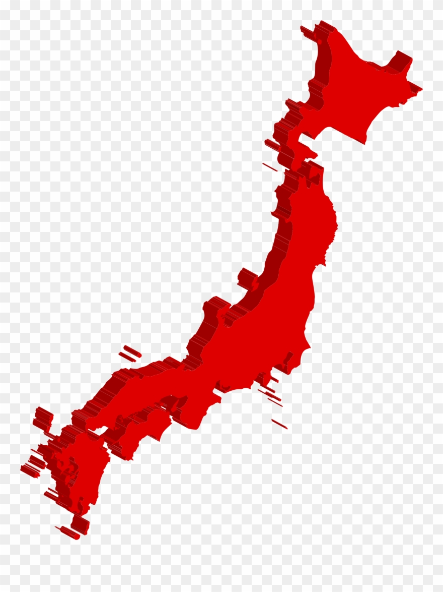 Download Big Image - Simplified Map Of Japan Clipart (#803423) - PinClipart