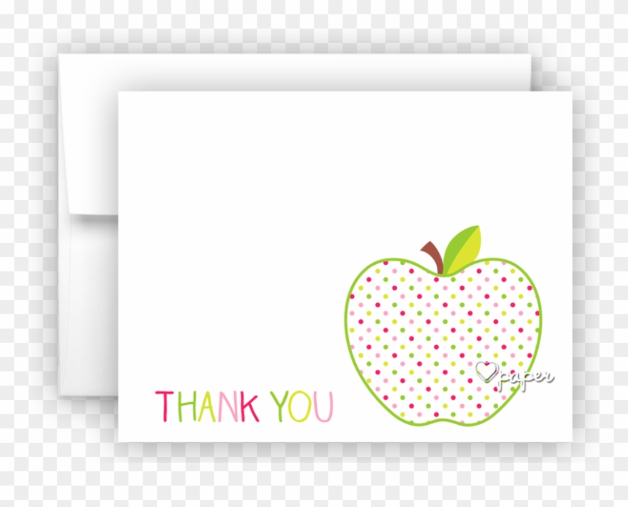 Polka Dot Apple Thank You Cards Note Card Stationery - Stationery ...